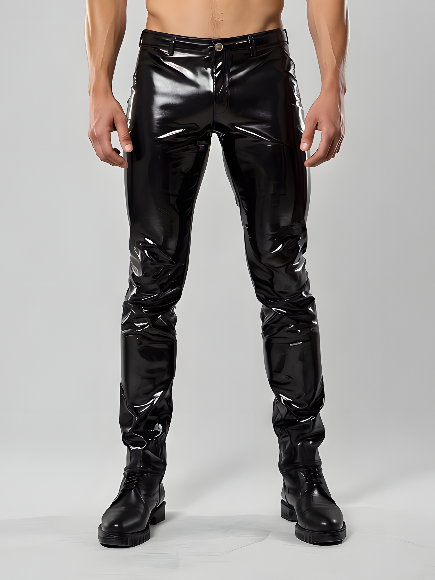 PVC Black Straight Cut Jeans – Honour Clothing