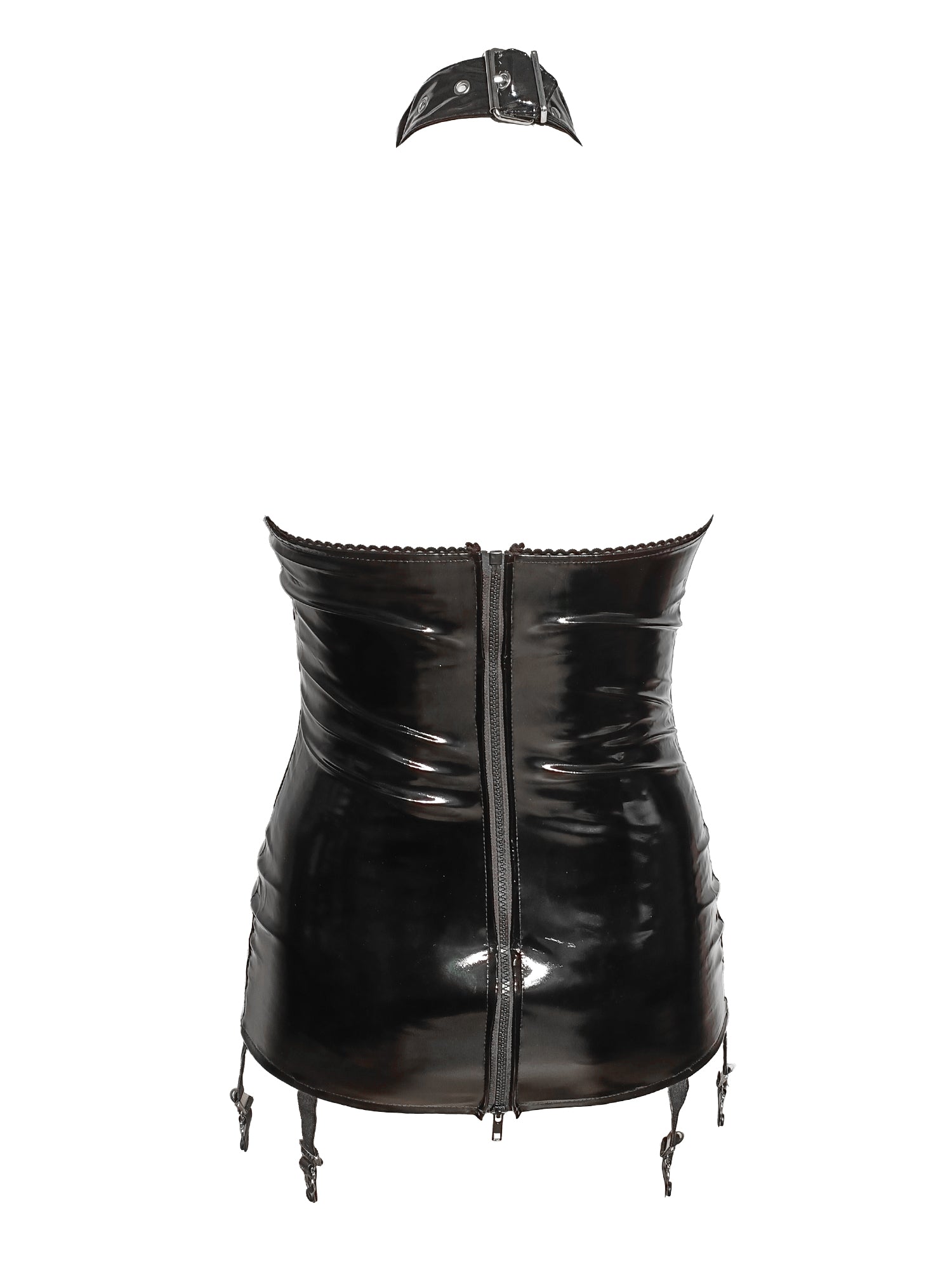 PVC Choker And Chain Harness Suspender Dress – Honour Clothing