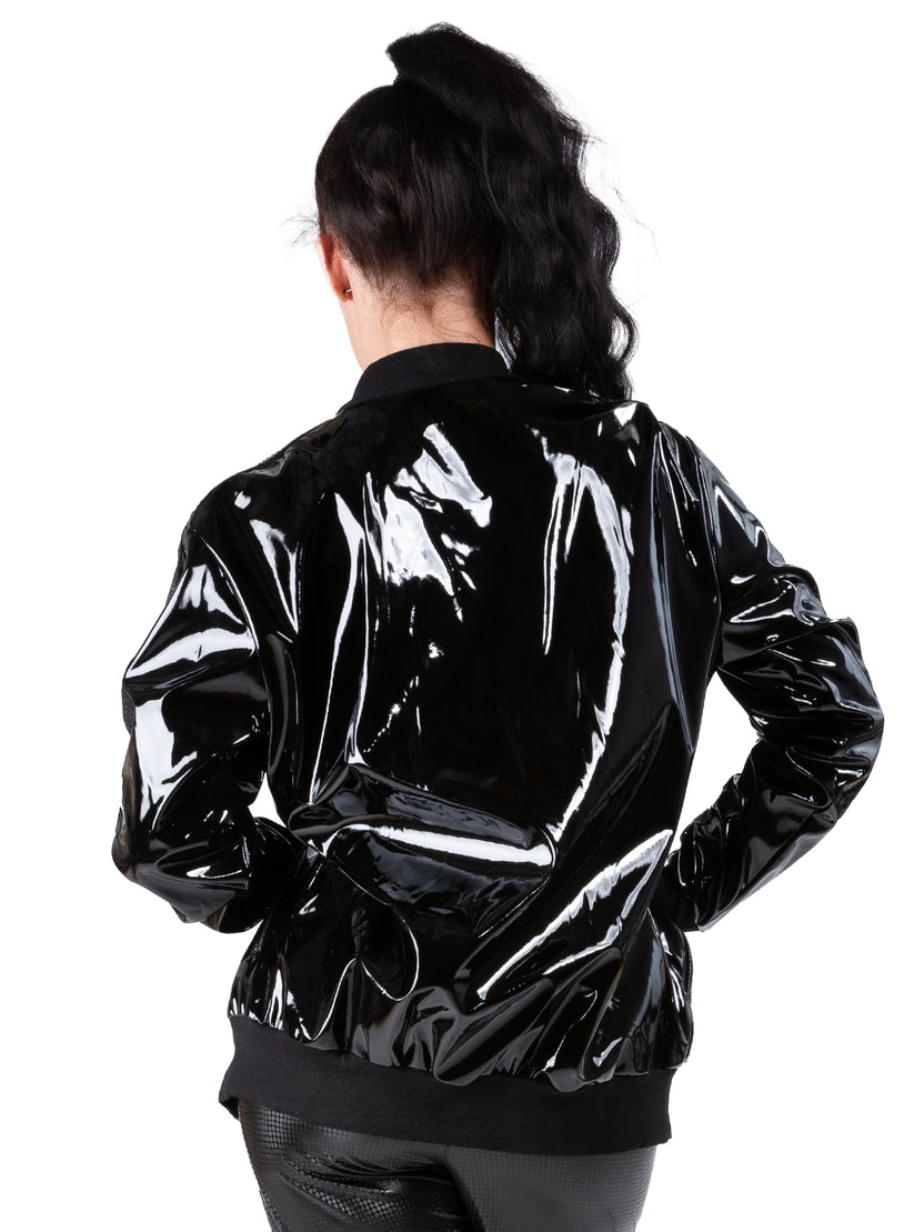 PVC Tracksuit Top With Lizard Applique – Honour Clothing