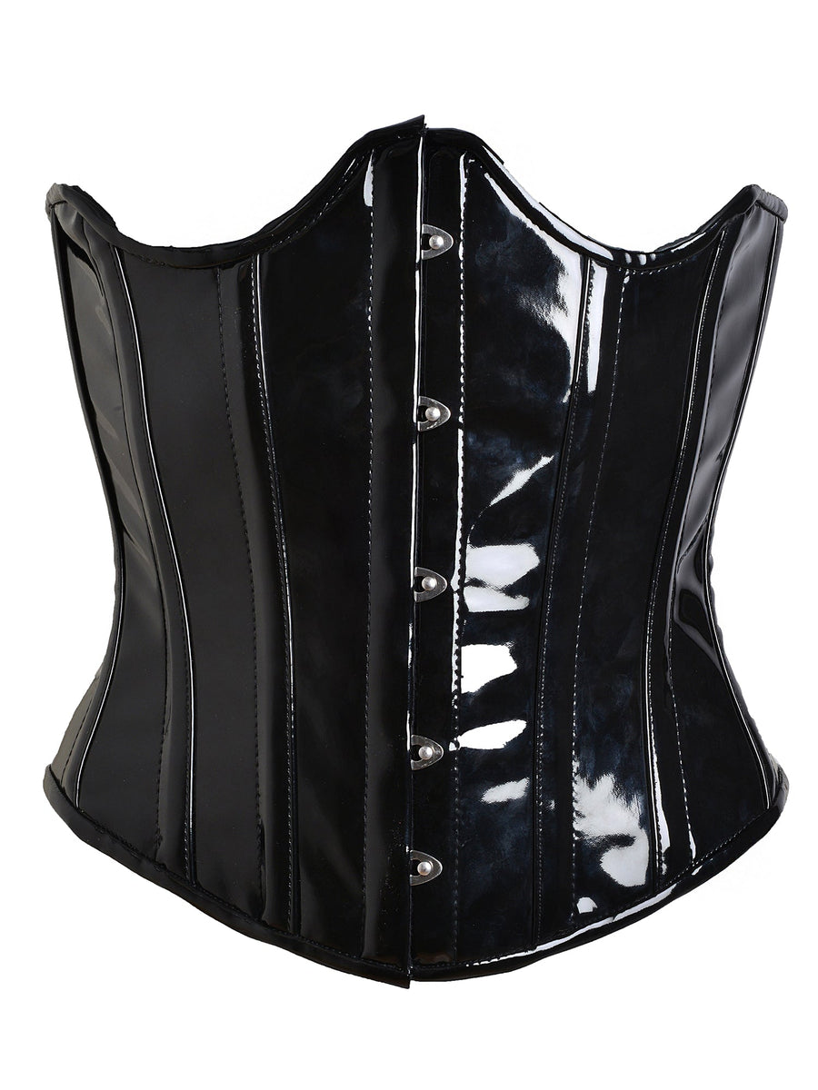 Black PVC Underbust Corset – Honour Clothing