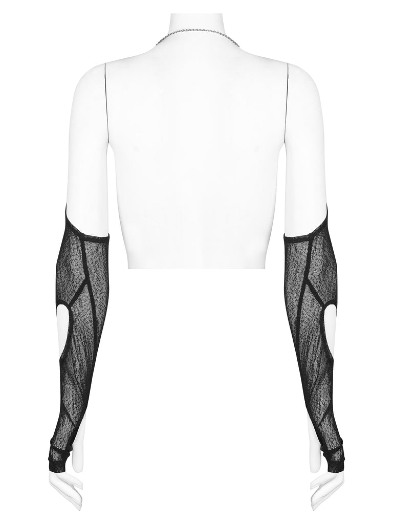 Punk Rave Chained Mesh Sleeves With Thumb And Elbow Cutouts – Honour ...