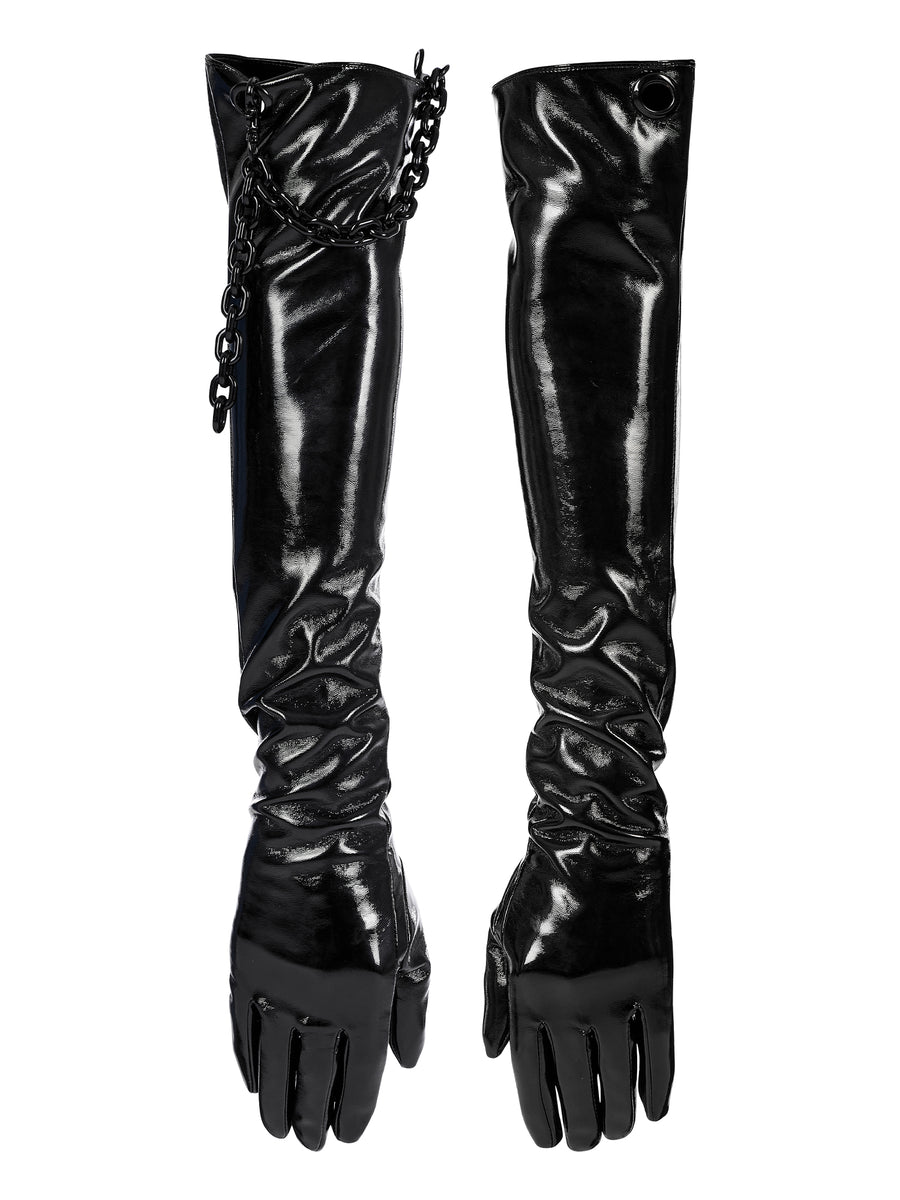 Punk Rave PVC Industrial Gloves With Chain – Honour Clothing
