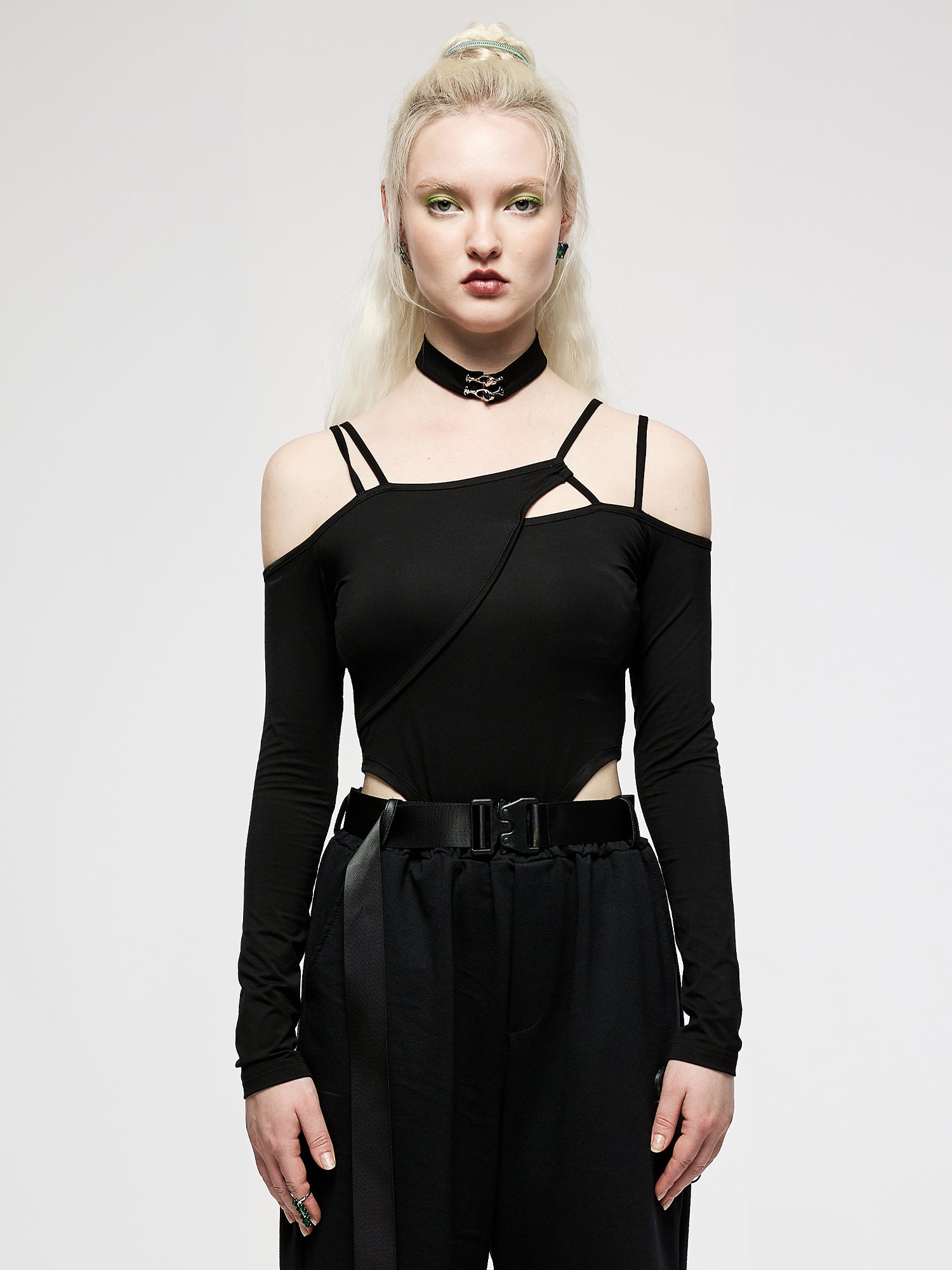 Punk Rave Asymmetric Cutout Body With Collar – Honour Clothing