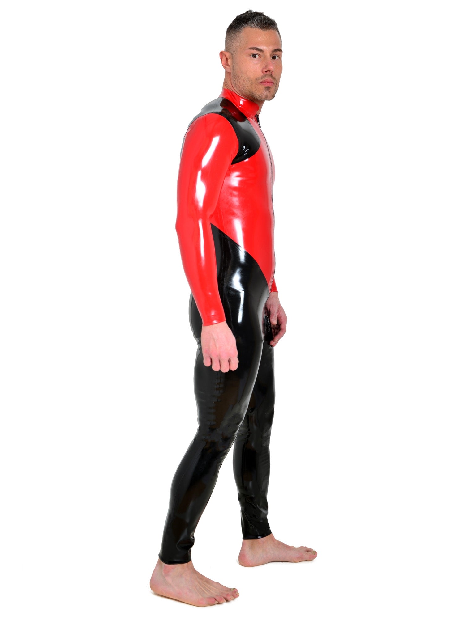 Latex/Rubber Contrast Catsuit – Honour Clothing