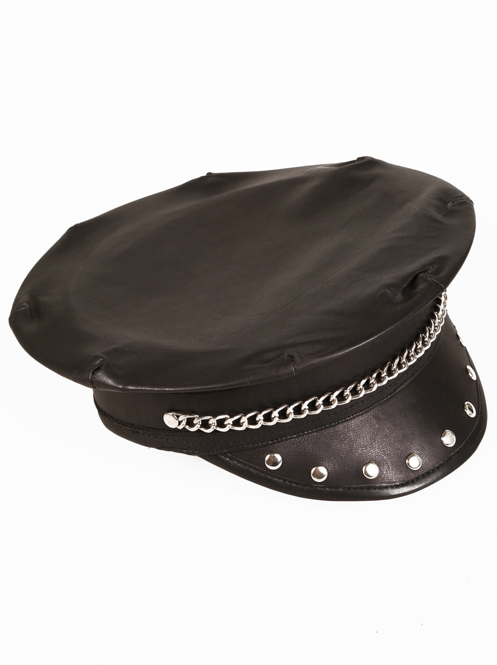 Leather & Metal Studded Cap – Honour Clothing