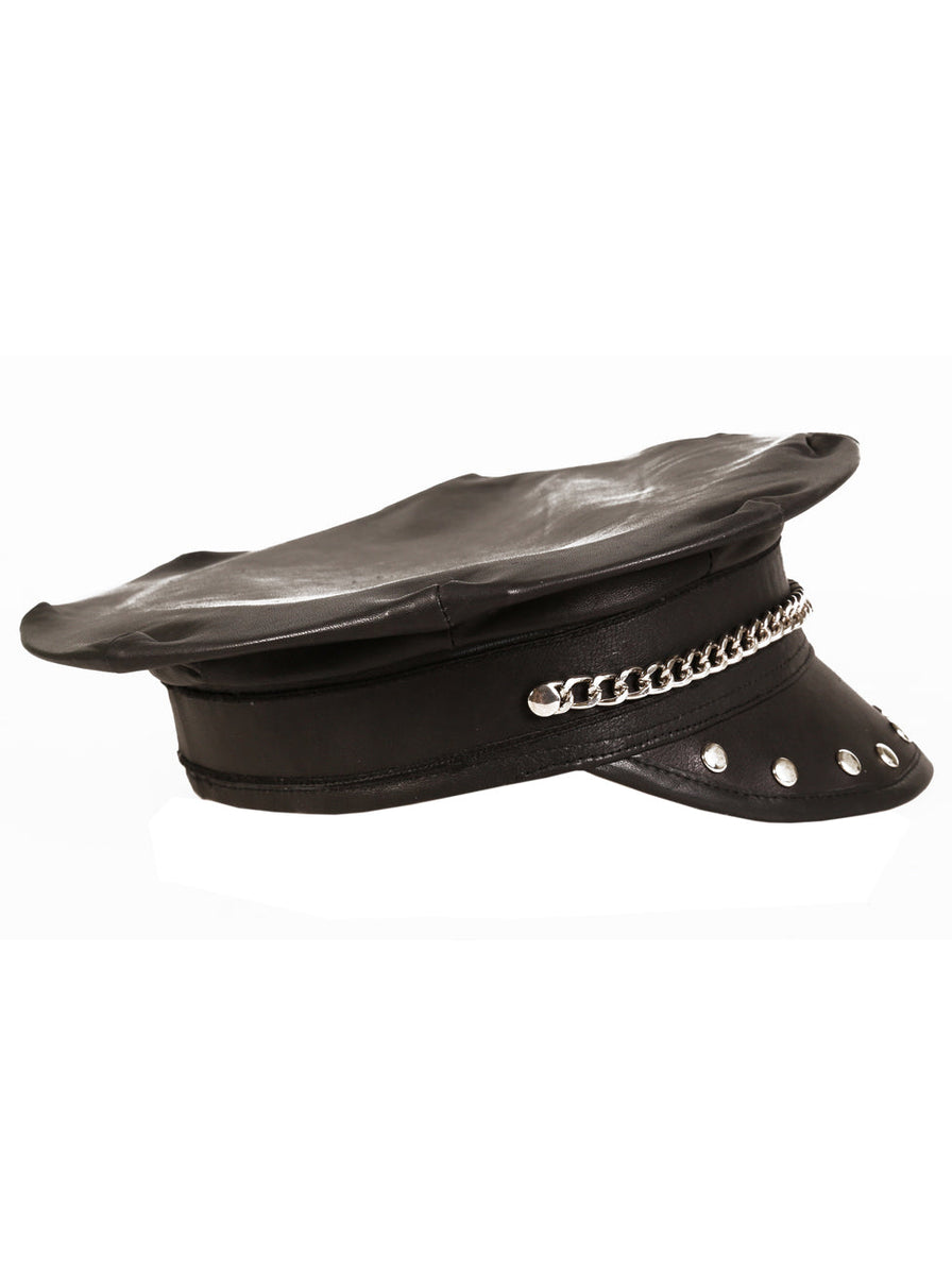 Leather & Metal Studded Cap – Honour Clothing