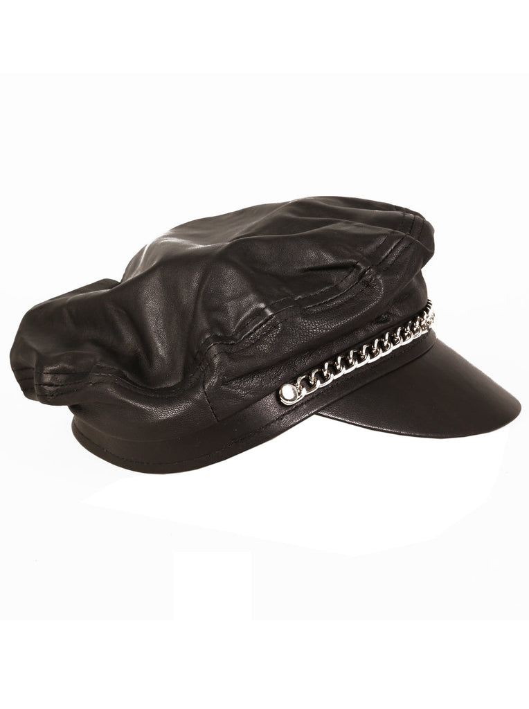 Leather Ruffled Cap – Honour Clothing